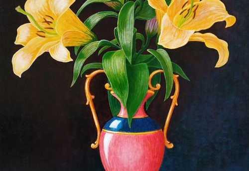 Картина маслом на холсте "Лилии"