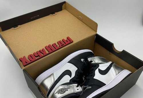 Кроссовки Nike Air Jordan 1 Silver toe