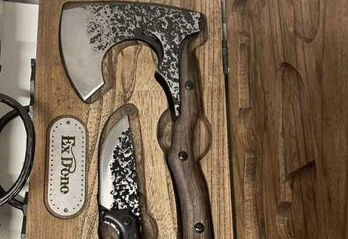 Крутые мужские наборы "Волк" топор +нож