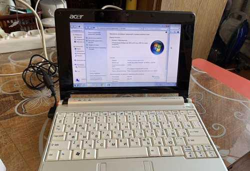 8.9" Acer Aspire One ZG5 AOA150-Bb, 120 ГБ, Atom N270, RAM 1 ГБ, Intel GMA 950