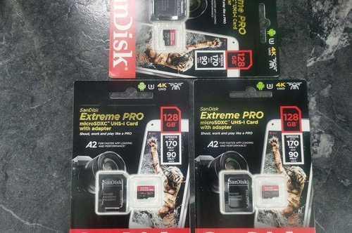 Карта памяти SanDisk Extreme Pro 128Gb 2штуки