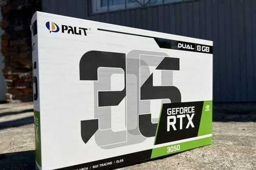 Видеокарта Palit RTX 3050 dual 8GB, новые, рст