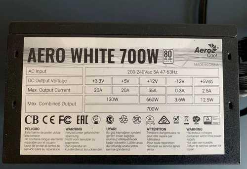 Блок питания AeroCool aero white 700W