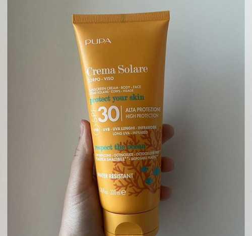 Солнцезащитный крем pupa SPF 30