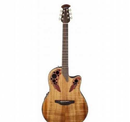 Ovation CE44P-fkoa Celebrity Elite Plus Mid Cutaway Natural Figured Koa электроакустическая гитара