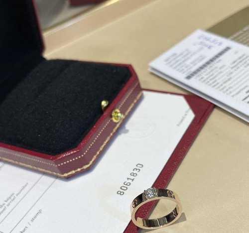 Обручальное кольцо Cartier Love бриллиант