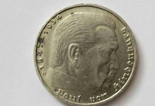 2 марки 1937 г. Германия серебро