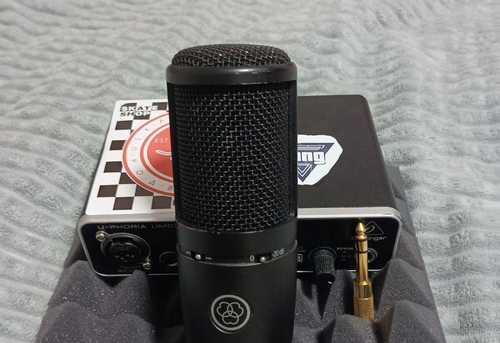 Студийный микрофон akg p120 + звуковая карта