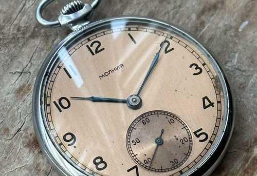 Часы карманные тонкие Молния 2мчз, ссср, 1955
