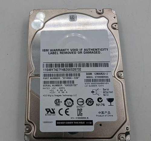 Жесткий диск ST9900805SS, 900 Гб, Seagate, SAS, 2