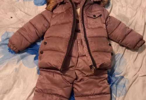 Зимний костюм коричневый детский