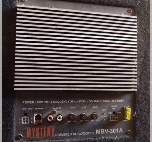 Сабвуфер автомобильный mystery MBV-301A