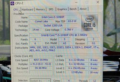 Процессор intel core i5 10400f