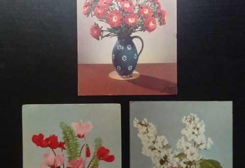 Открытки винтажные гдр цветы 60-е годы XX века