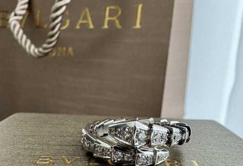 Золотое кольцо bvlgari serpenti с бриллиантами