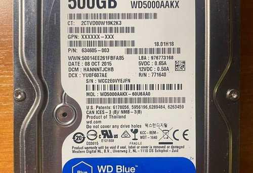 Жесткий диск 3.5" Western Digital Blue 500 Гб