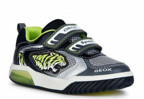 Geox кроссовки с огоньками j inek boy (черный с ти