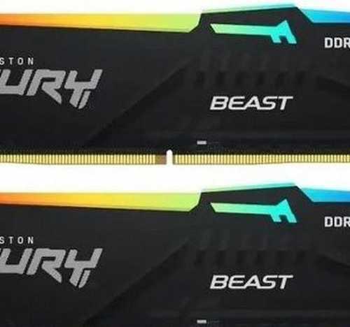 Память Kingston Fury Beast Black RGB DDR5 64Gb