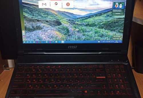Игровой ноутбук 15.6" MSI GL63 8RD-471XRU, 2000 ГБ, Core i5-8300H, RAM 16 ГБ, GeForce GTX 1050 Ti 4 ГБ