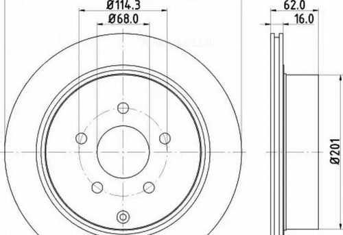 Nisshinbo ND2025K Диск тормозной зад