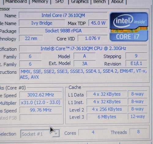 Процессор i7 3610qm