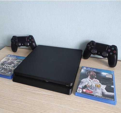 Sony playstation 4 slim 2 геймпада игры