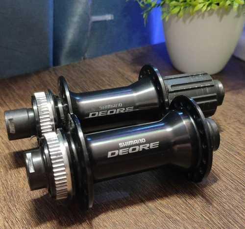 Передняя и задняя втулка Shimano Deore M6010 Boost