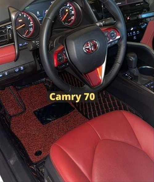 3d коврики из экокожи Toyota Camry v70