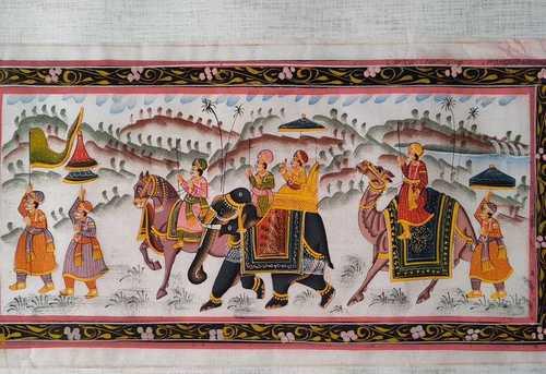 Индийская роспись по ткани Пата Читра