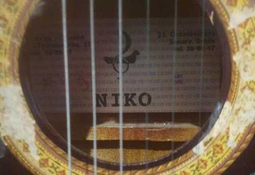 Акустическая гитара бу niko