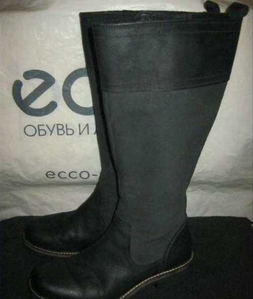 Ecco 37 сапоги hydromax утепленные кожа и замша