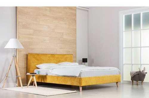 Кровать Кьево 180 Velvet Yellow