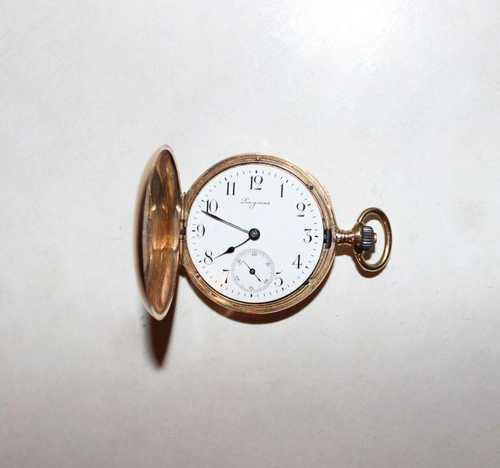 Старинные золотые карманные часы 14K efco longines