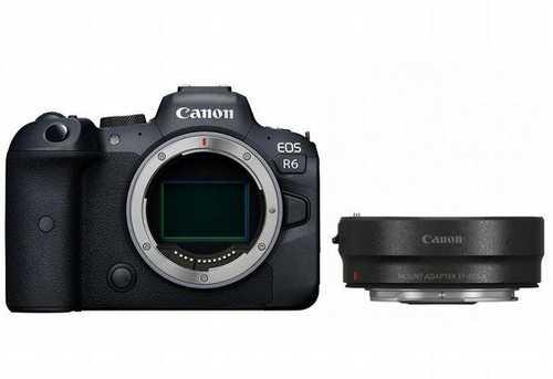 Фотоаппарат Canon EOS R6 Body + Adapter EF-EOS R