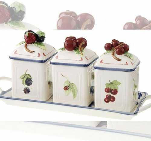 Villeroy boch cottage баночки +поднос