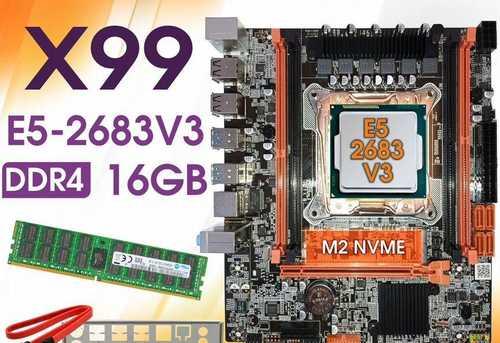 Игровой комплект x99 + 2683v3 + 16гб DDR4