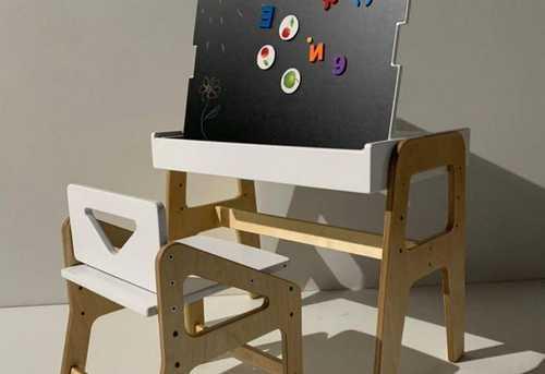 Детский растущий стул и стол трансформер