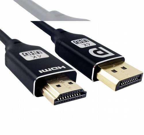 Кабель Tubon DisplayPort - hdmi 4K 60Hz DH02 2м