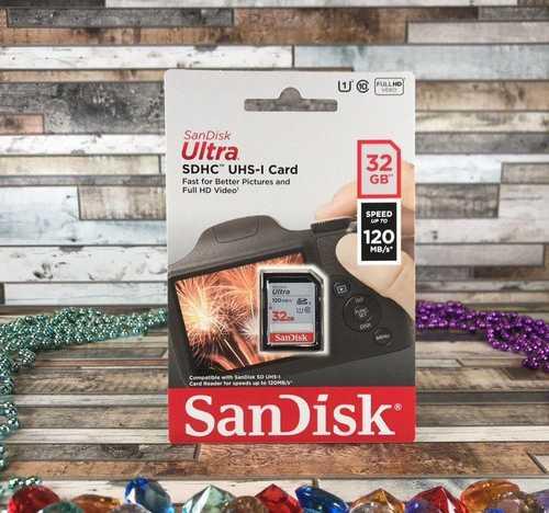 Карта памяти SanDisk Ultra sdxc 32GB 120MB/s