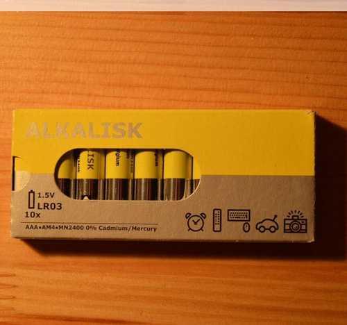 Батарейки IKEA alkalisk AAA