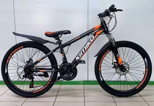 Скоростной велосипед Черный-оранжевый новый