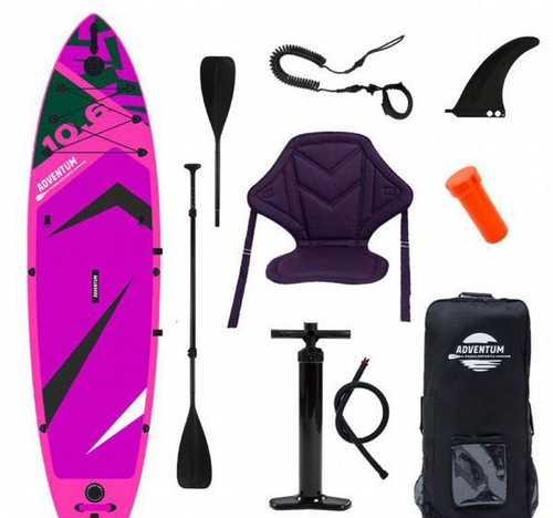 Доска SUP надувная adventum 10'6"x32"x15cm Fuchsia