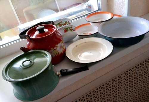 Эмалированные посуда разная