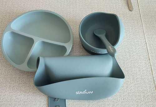 Набор детской силиконовой посуды sladun