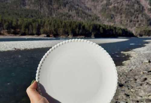Тарелка фарфоровая обеденная Лакомка 20.5 см