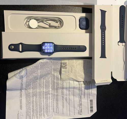 Часы apple watch 7 41 mm с полным комплектом