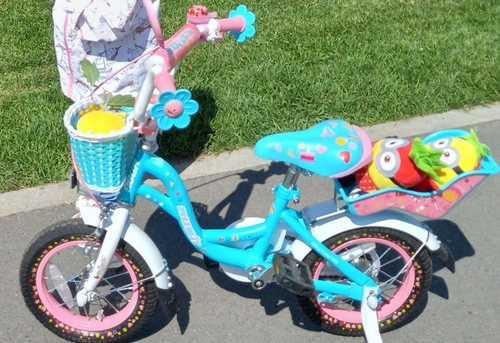 Велосипед для девочки 12" на возраст 3-5лет