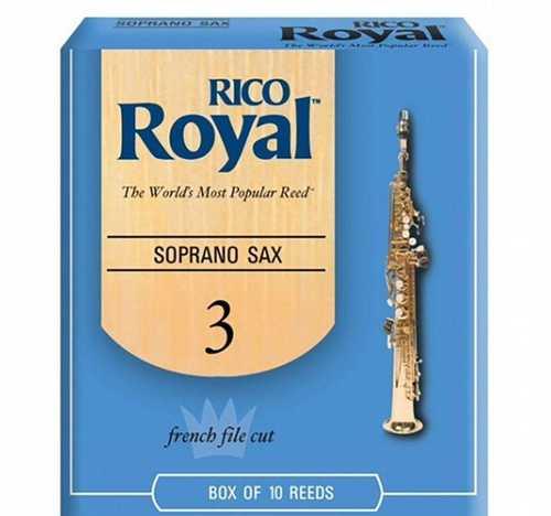 Трости для сопрано саксофона Rico Royal №3 (10 шт)