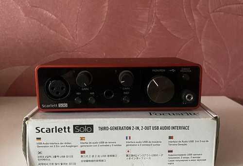 Звуковая карта Focusrite Scarlett Solo 3rd Gen