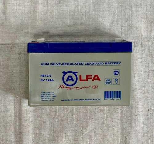 Аккумуляторная батарея alfa 6В 12ач